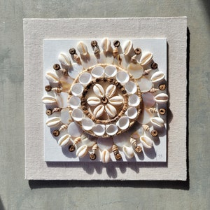 SHELL WALL ART 9x9 Mosaic | "aphrodite" | Gifts for Mom | Handmade ...