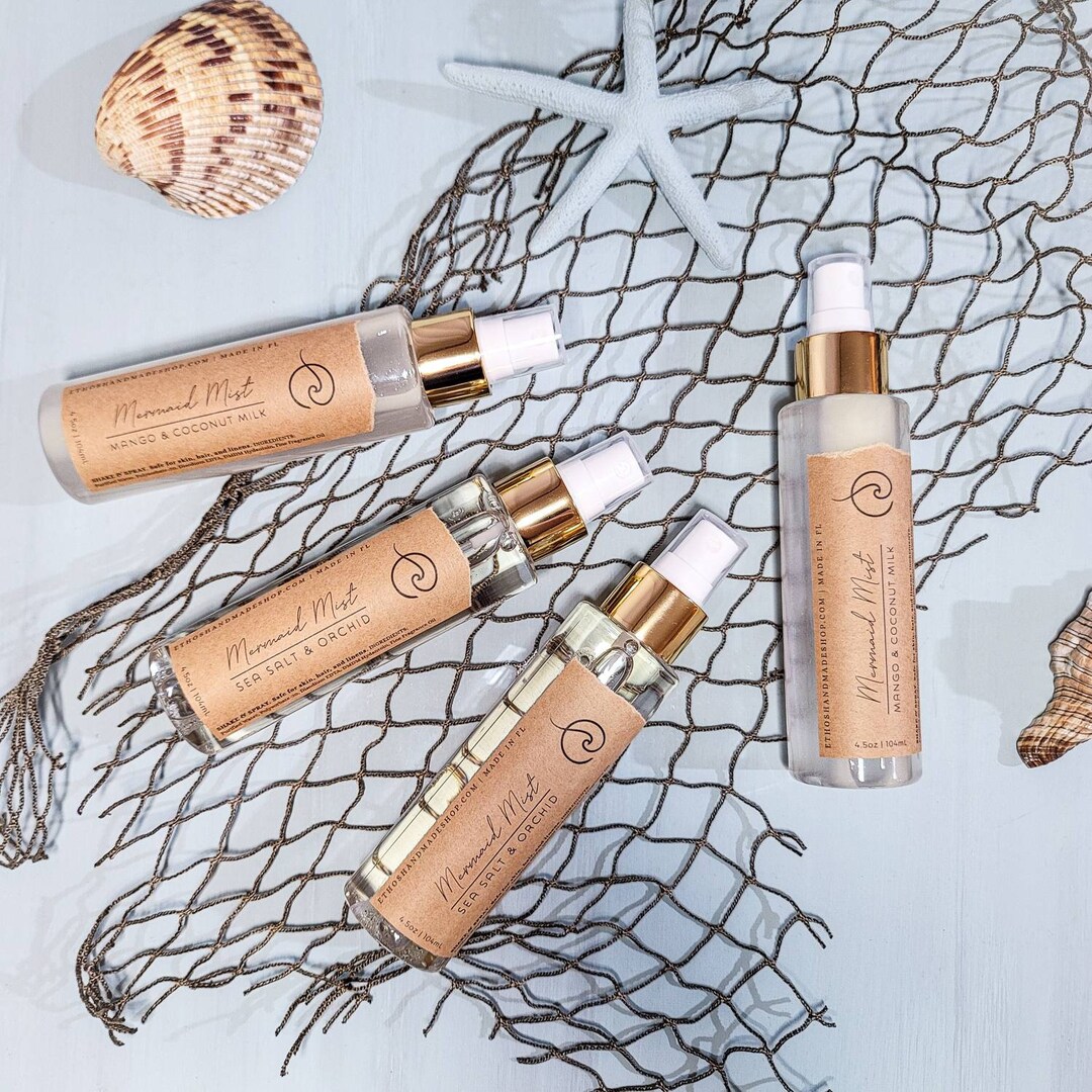 MERMAID MIST | Room and Body Spray | 4.5oz Bottle With Gold Lid - Etsy