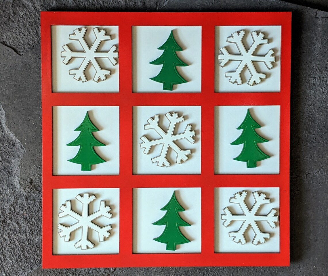 Tic Tac Toe Christmas Tic Tac Toe Christmas Games Coffee - Etsy