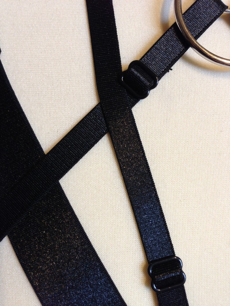 Luxury Wide Satin Strap Body Harness Cage Bra Pole Dancing Elastic ...