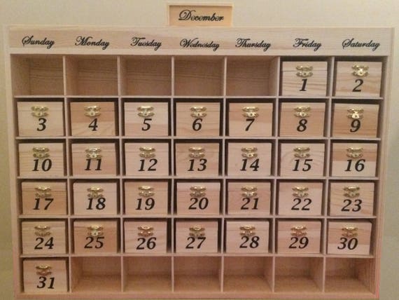 SALE D3 Wood Calendar Reusable Perpetual Advent Custom | Etsy