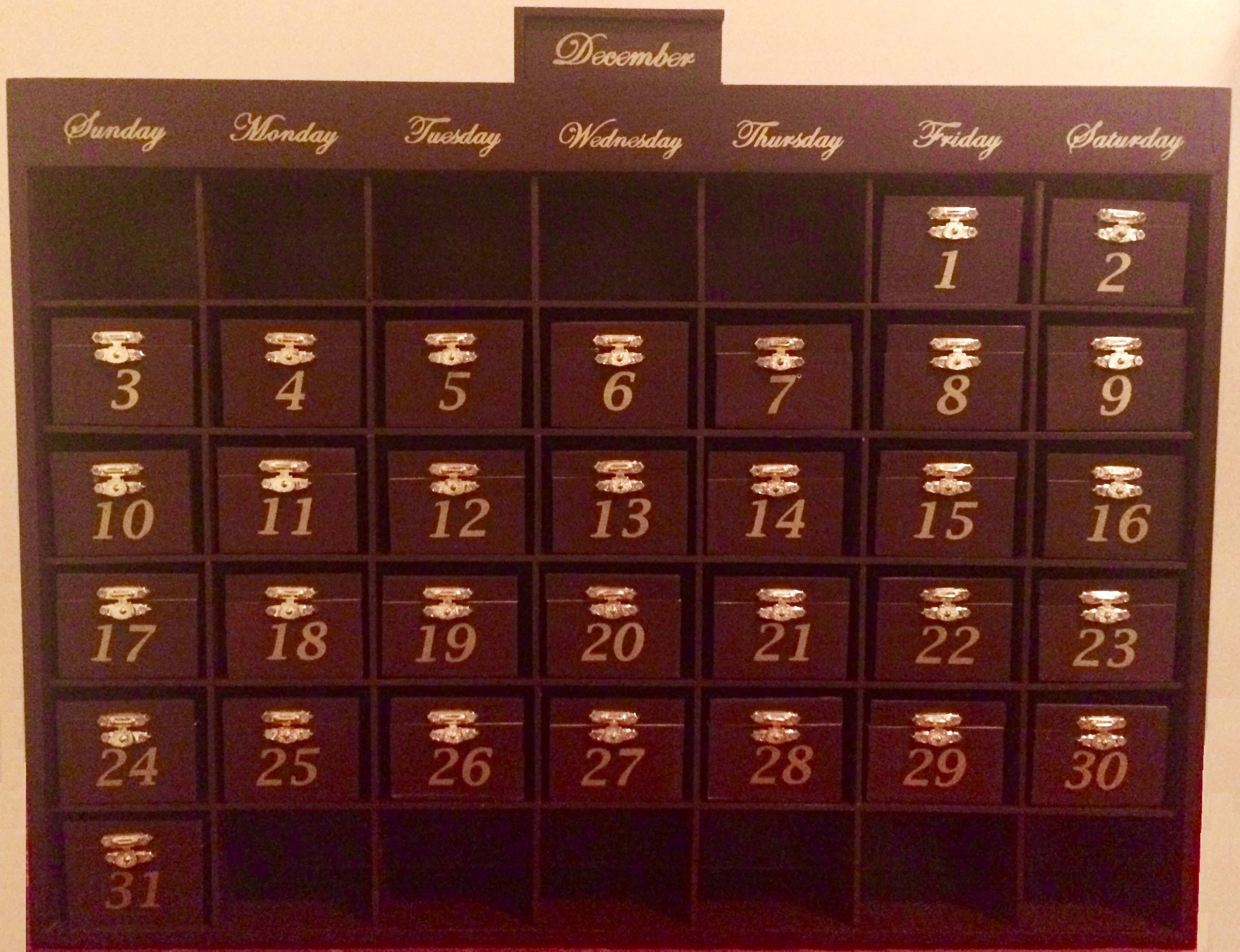 SALE D3 Wood Calendar Reusable Perpetual Advent Custom Cognitive Create ...