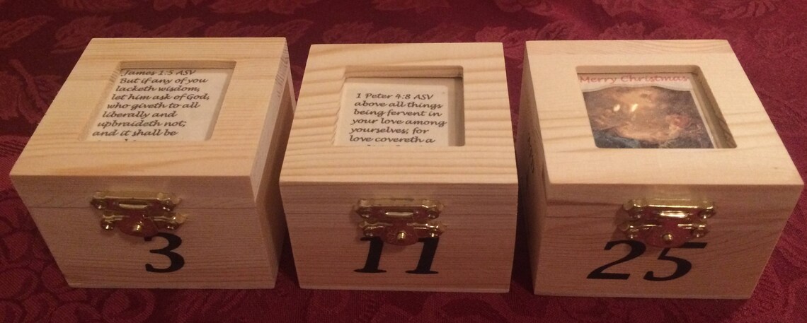 SALE D3 Wood Calendar Reusable Perpetual Advent Custom - Etsy