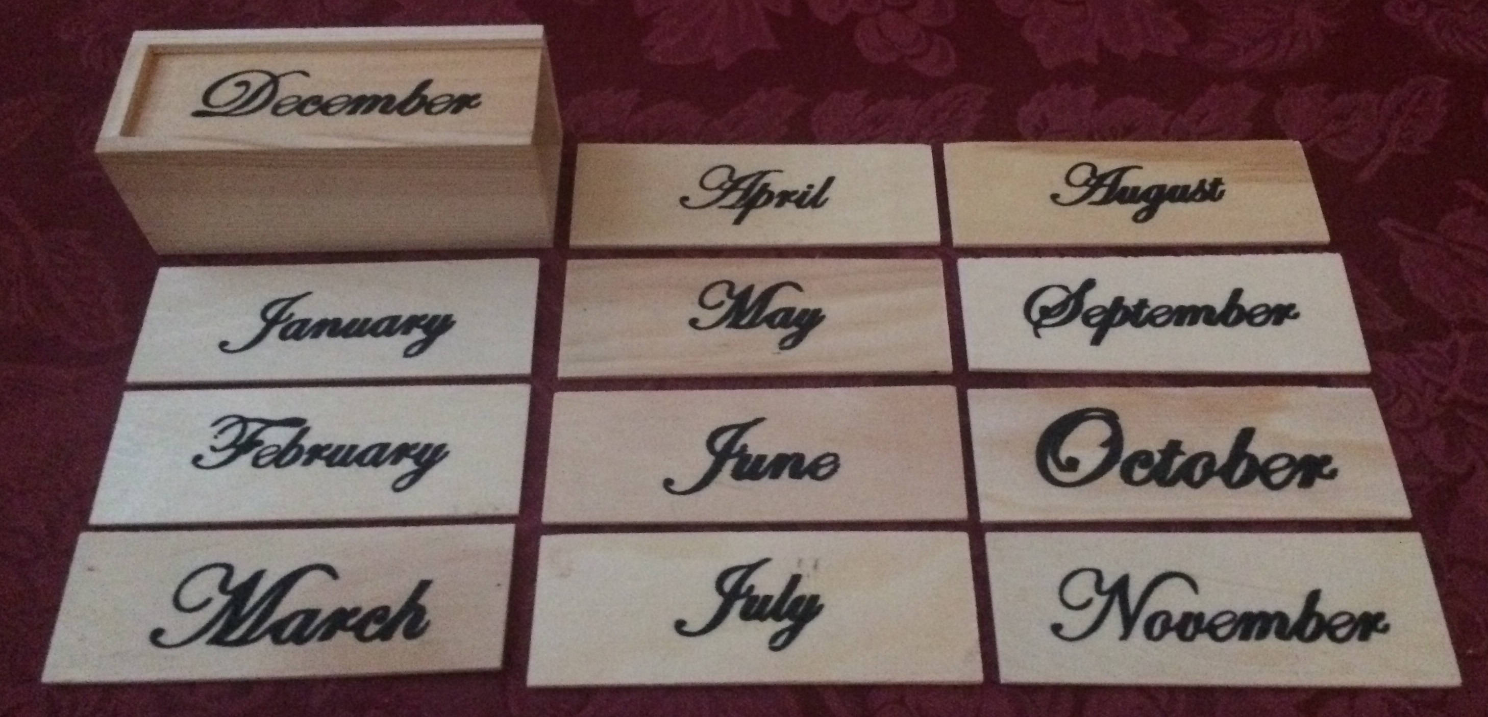 SALE D3 Wood Calendar Reusable Perpetual Advent Custom - Etsy