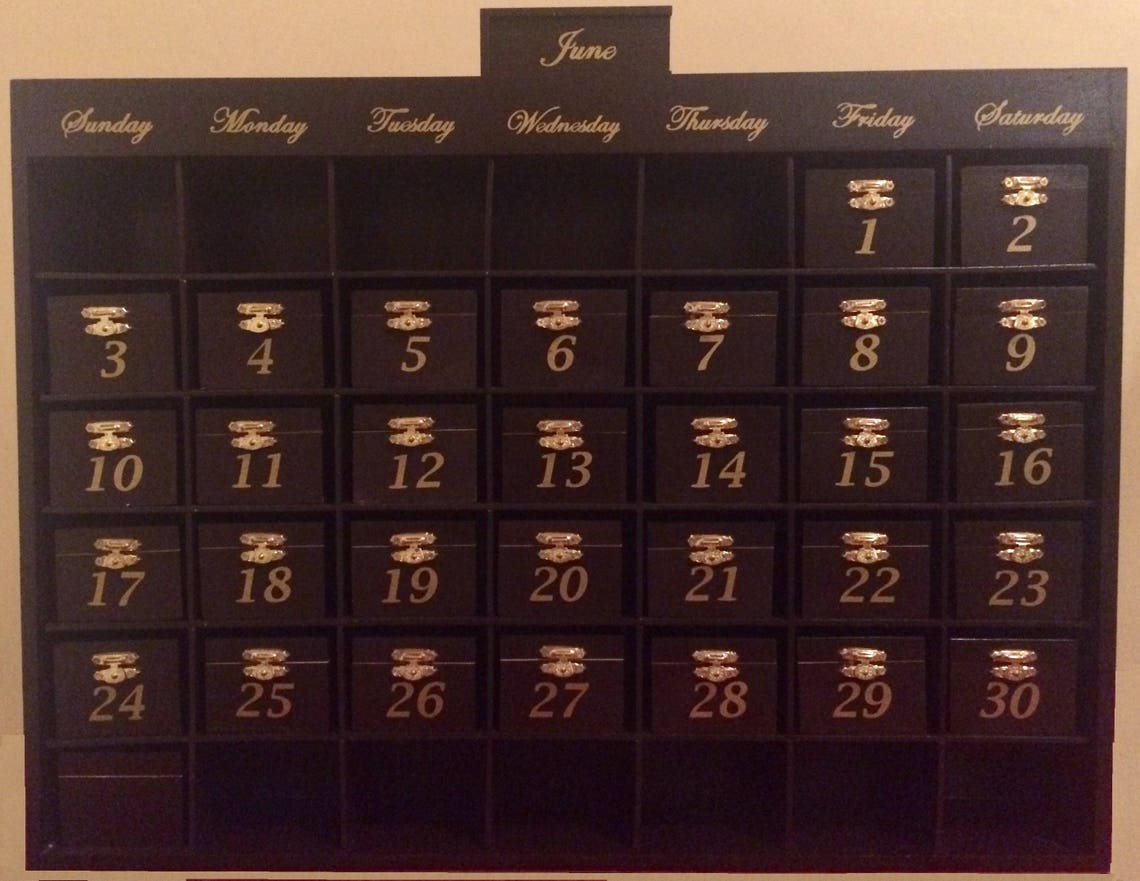 SALE D3 Wood Calendar Reusable Perpetual Advent Custom - Etsy