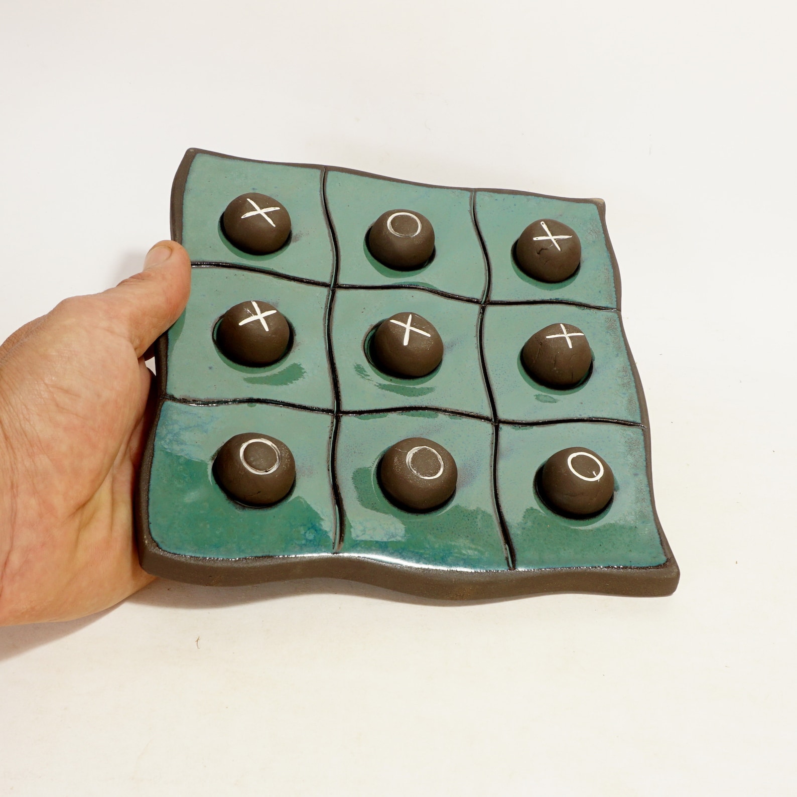 Tic Tac Toe Ceramic Game, Tic Tac Toe Board, Kids and Adults Fun Game ...