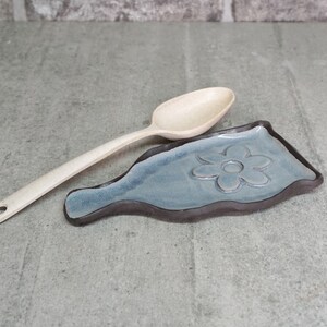 Ceramic Spoon Rest, Ceramic Spoon Holder Dish, Pottery Spoon Rest for ...
