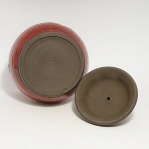 Ceramic Garlic Container, Pottery Hand Made Garlic Storage, Red Garlic ...