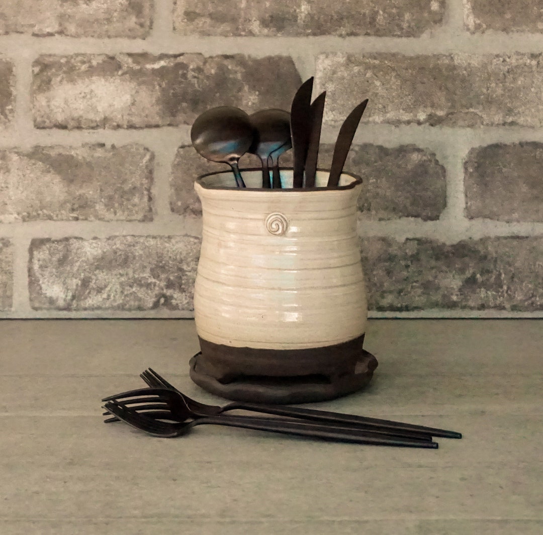 Cream Cutlery Holder, Silverware Drainer, Kitchen Organizer, Cutlery ...