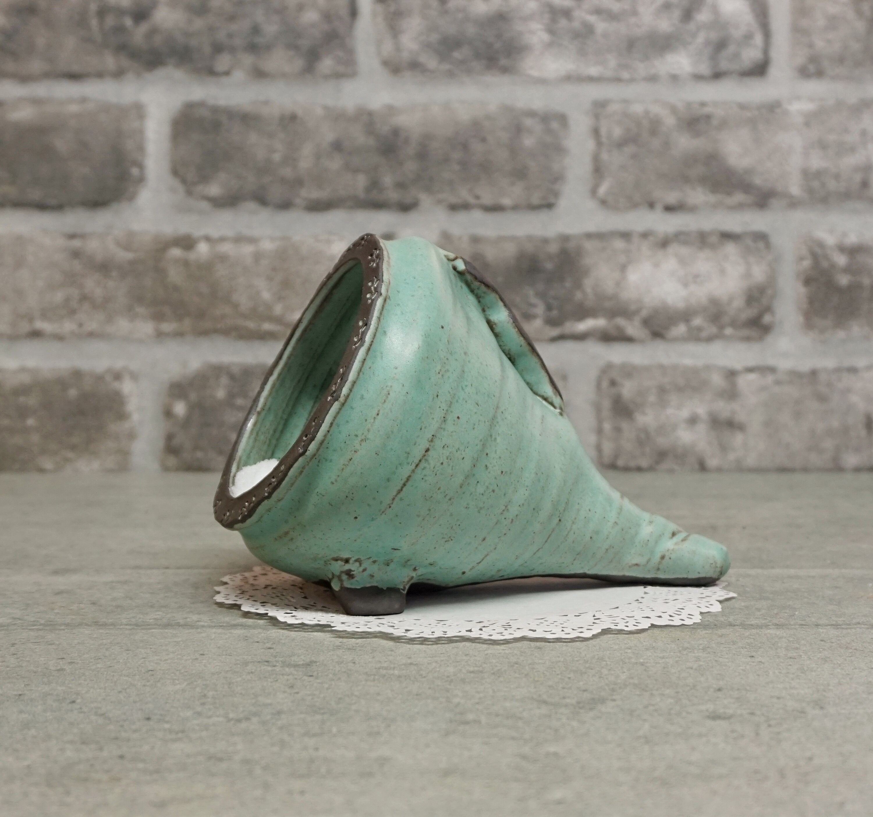 Ceramic Seashell Seashell Pottery Coarse Salt Cellar - Etsy