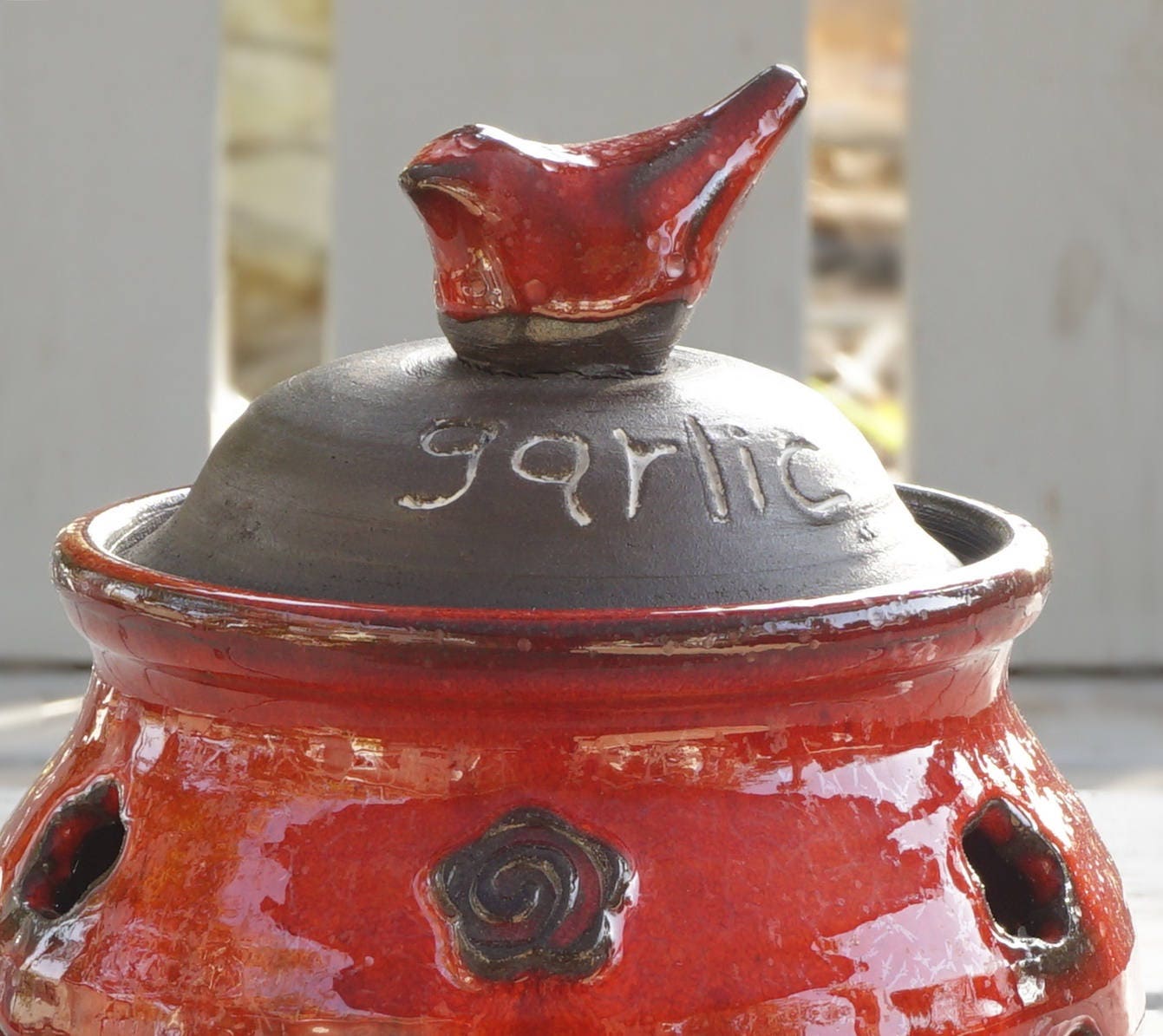 Ceramic Garlic Container Pottery Hand Made Garlic Storage - Etsy