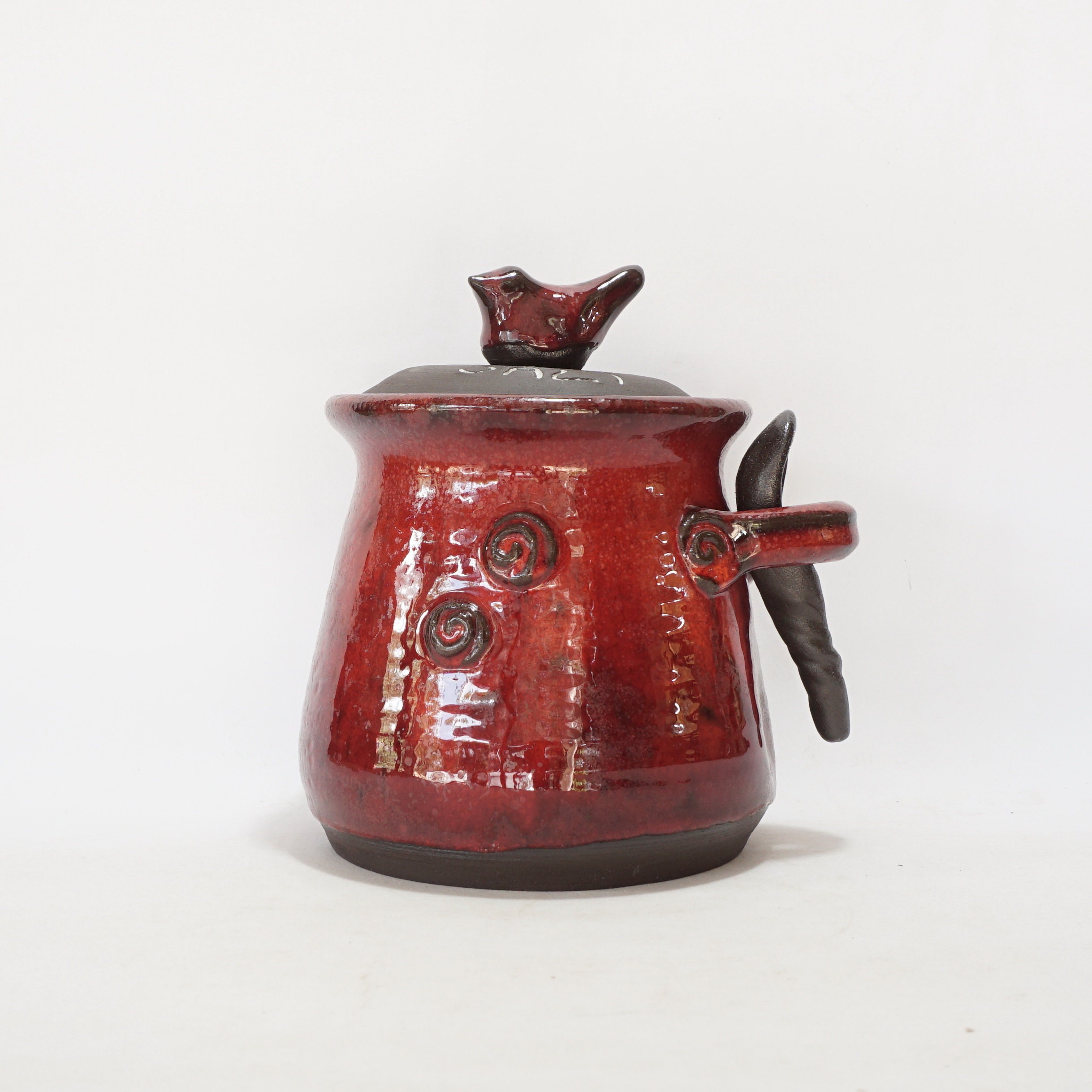 Coarse Salt Cellar Handmade Pottery Salt Container Red - Etsy