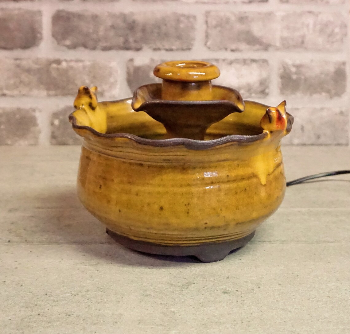 Water Fountain Indoor Waterfall Fountain Ceramic Pat Water - Etsy