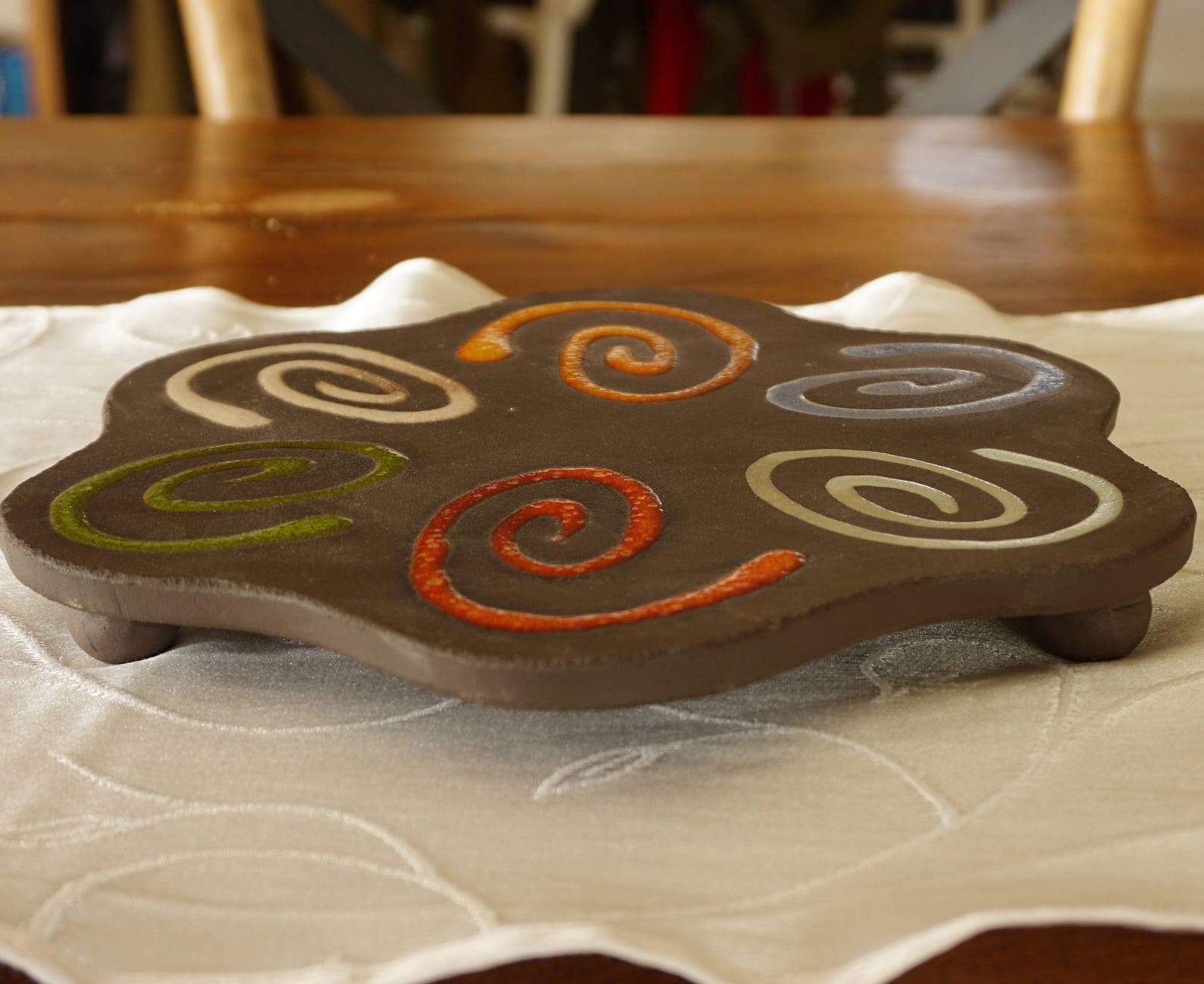 Ceramic Hot Pot Stand Flower Shape Hot Pot Holder Colorful - Etsy