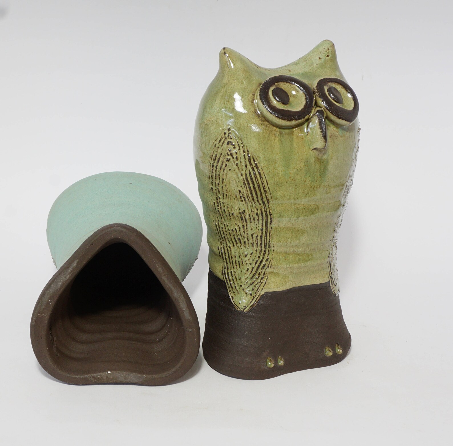 Ceramic Owl Decor Pottery Owl Figurine Handmade Owl | Etsy