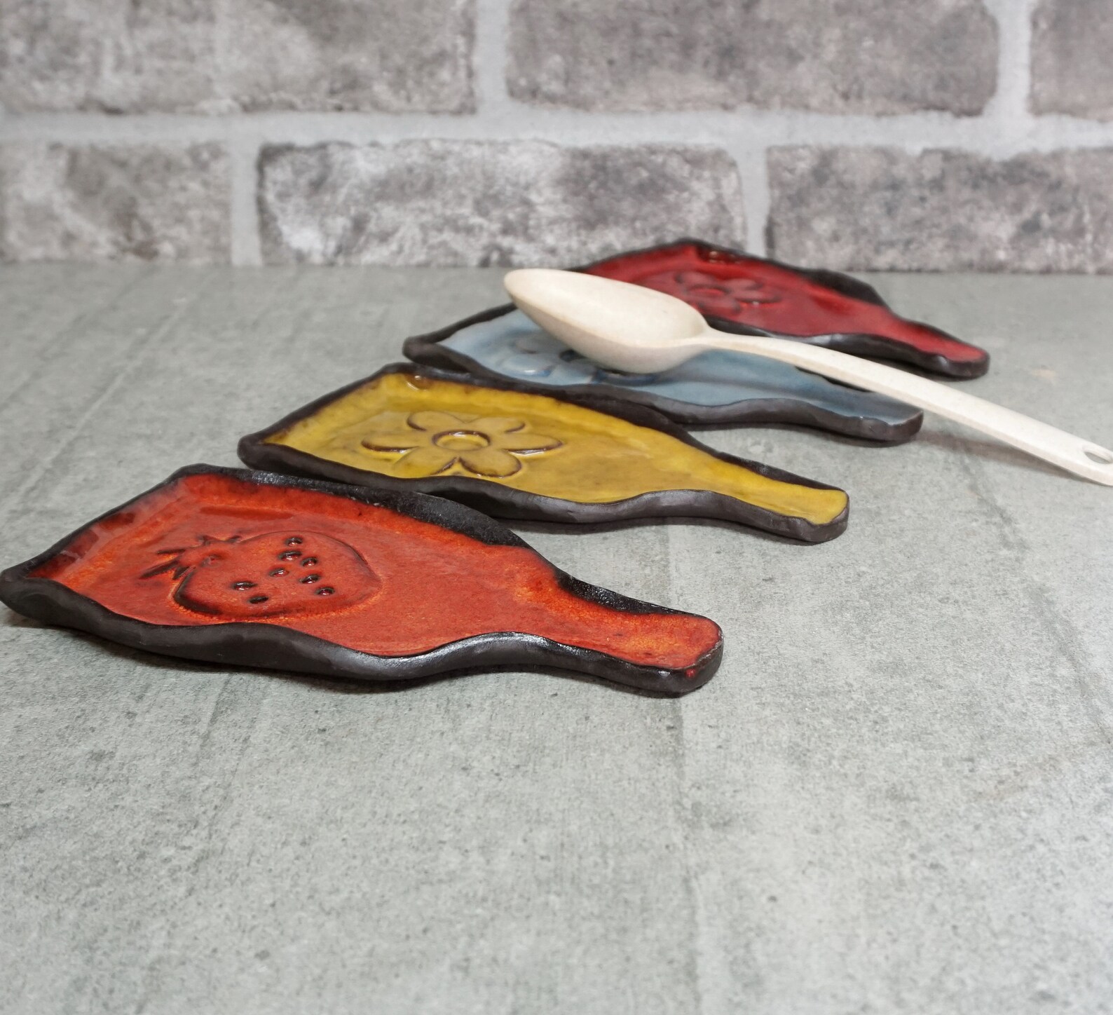 Ceramic Spoon Rest Ceramic Spoon Holder Dish Pottery Spoon | Etsy