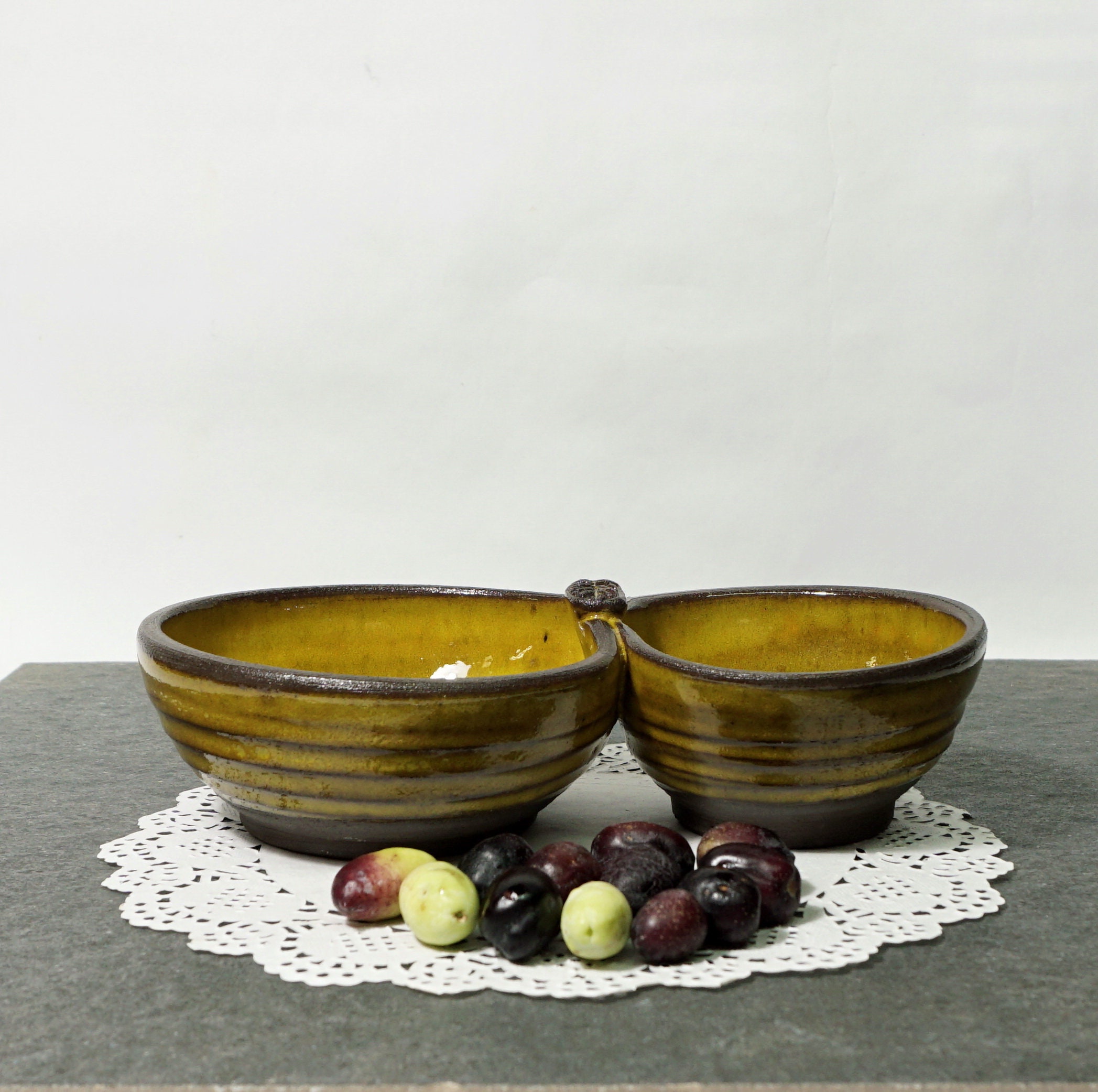 Olives and Pits Dish Ceramic Ware for Serving Olives Yellow - Etsy Israel