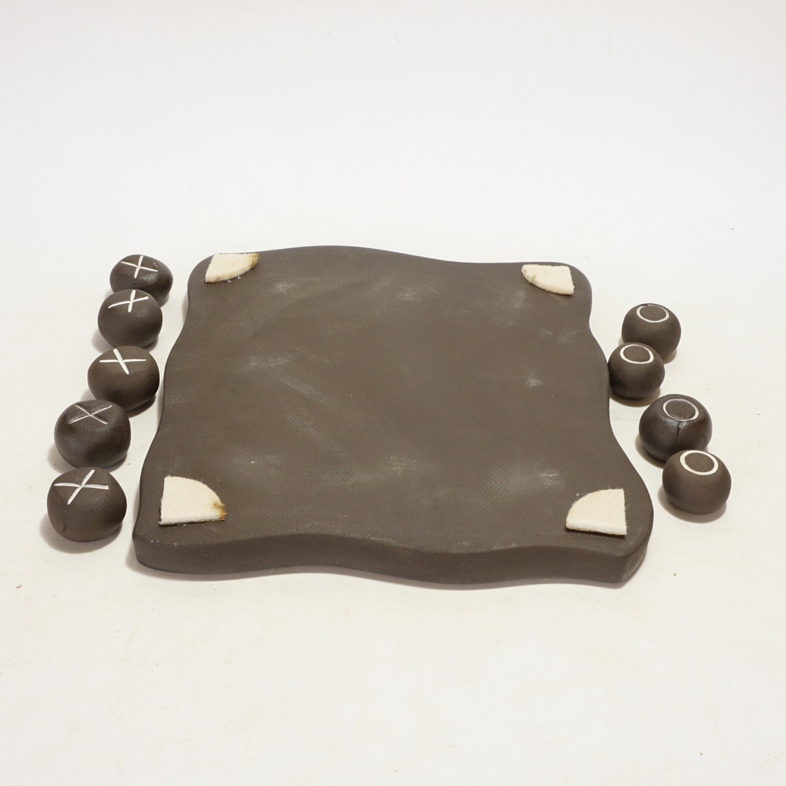 Tic tac toe ceramic game Red pottery noughts and crosses | Etsy