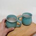 Two Blue Mugs Two Pottery Cups Pottery Coffee Mug 13 Oz - Etsy