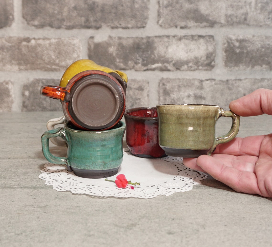 Set of 6 Espresso Cups Colorful Espresso Cups Tea Cup Set - Etsy