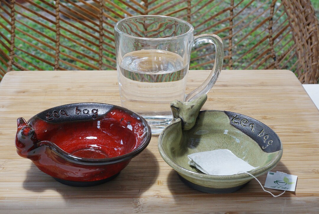 Ceramic Tea Bag Holder, Pottery Tea Bag Keeper With a Bird, Ceramic Tea ...