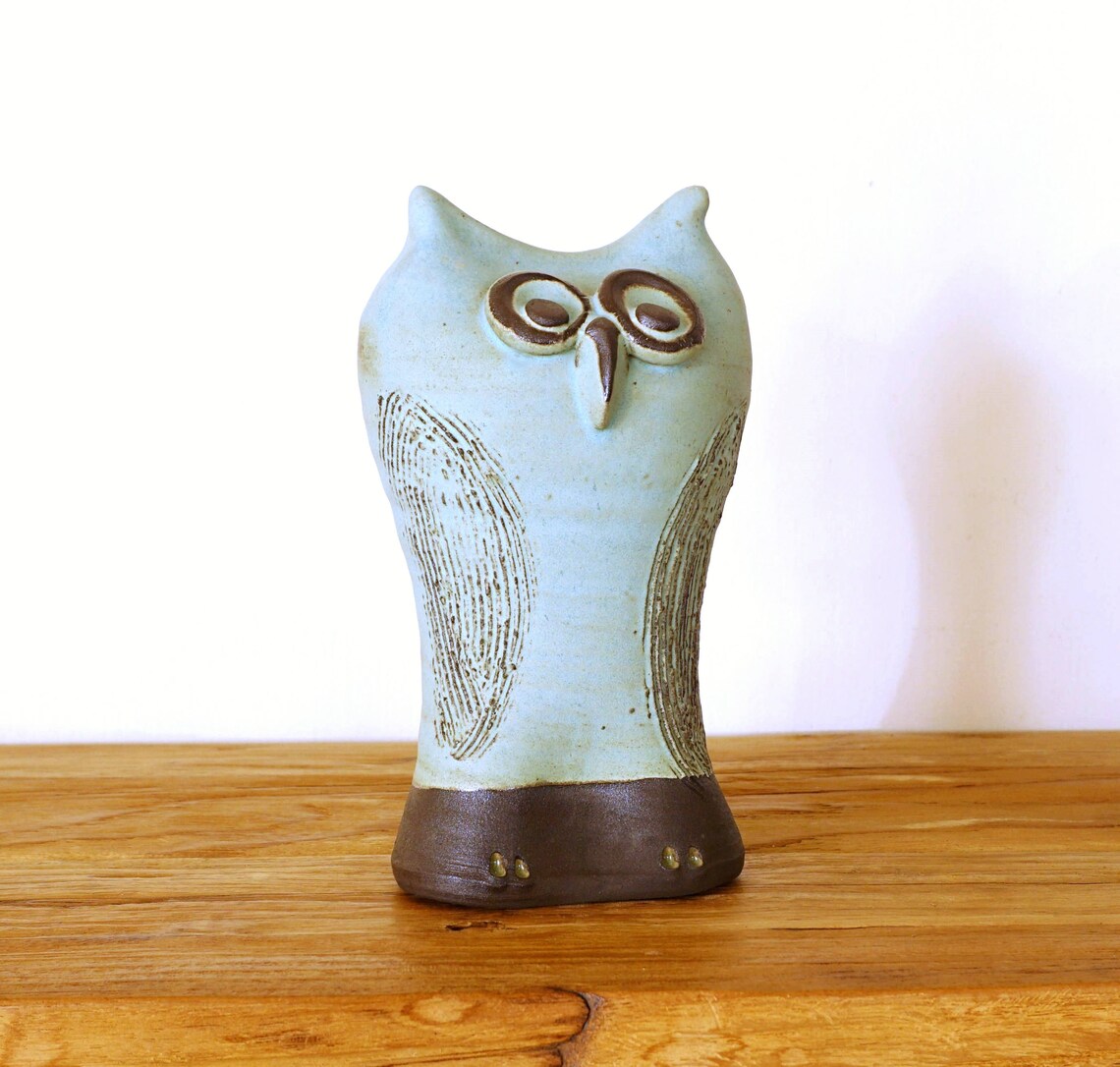 Ceramic Owl Decor Pottery Owl Figurine Handmade Owl | Etsy