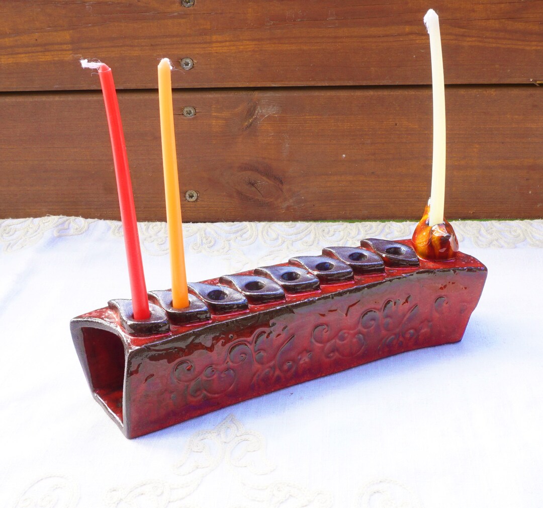 Hanukkah Menorah, Judaical, Hanukkah Gift, Israeli Art, Jewish Menorah ...