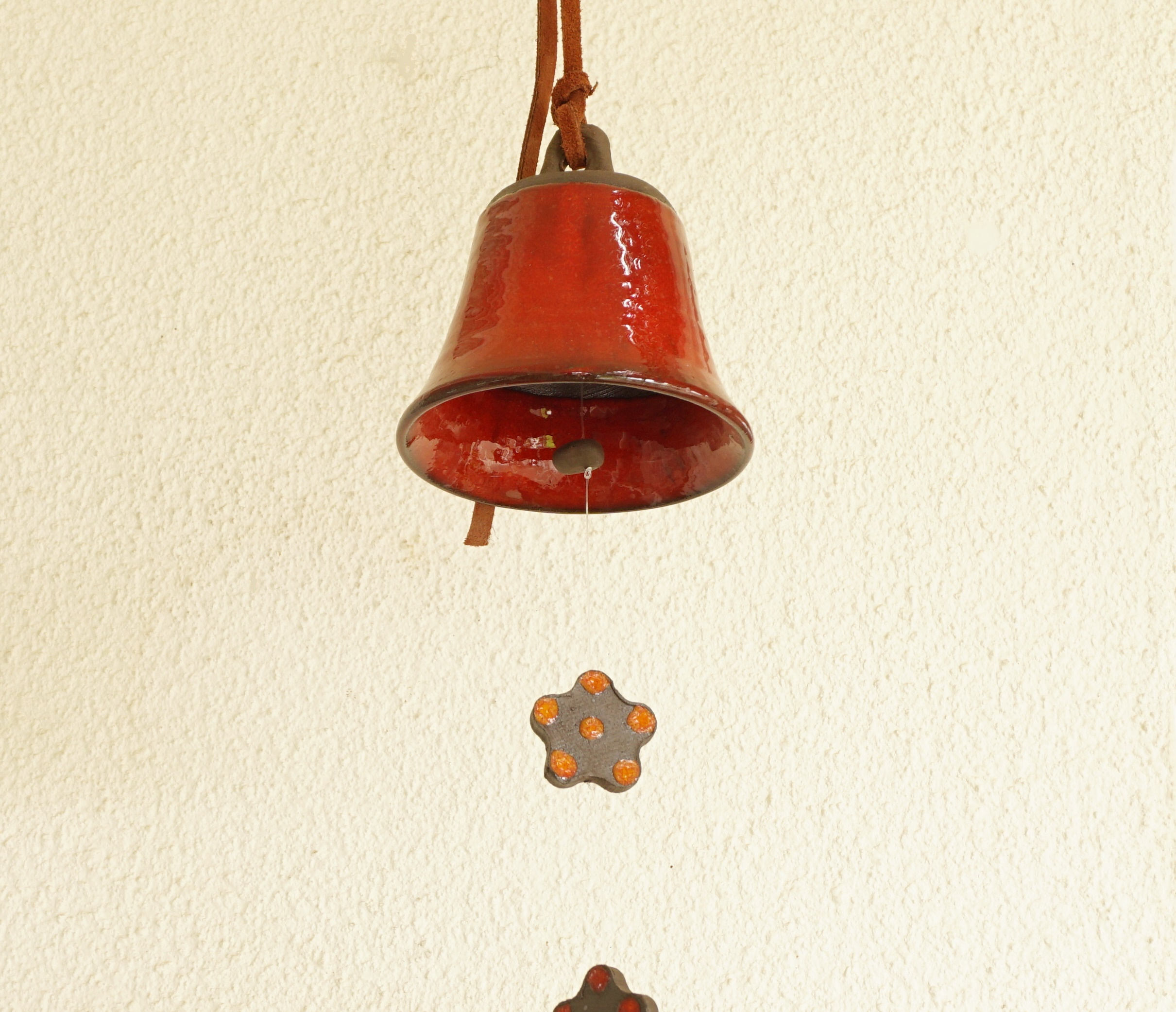 Ceramic Wind Bells Pottery Bells Outdoor Art Green and | Etsy