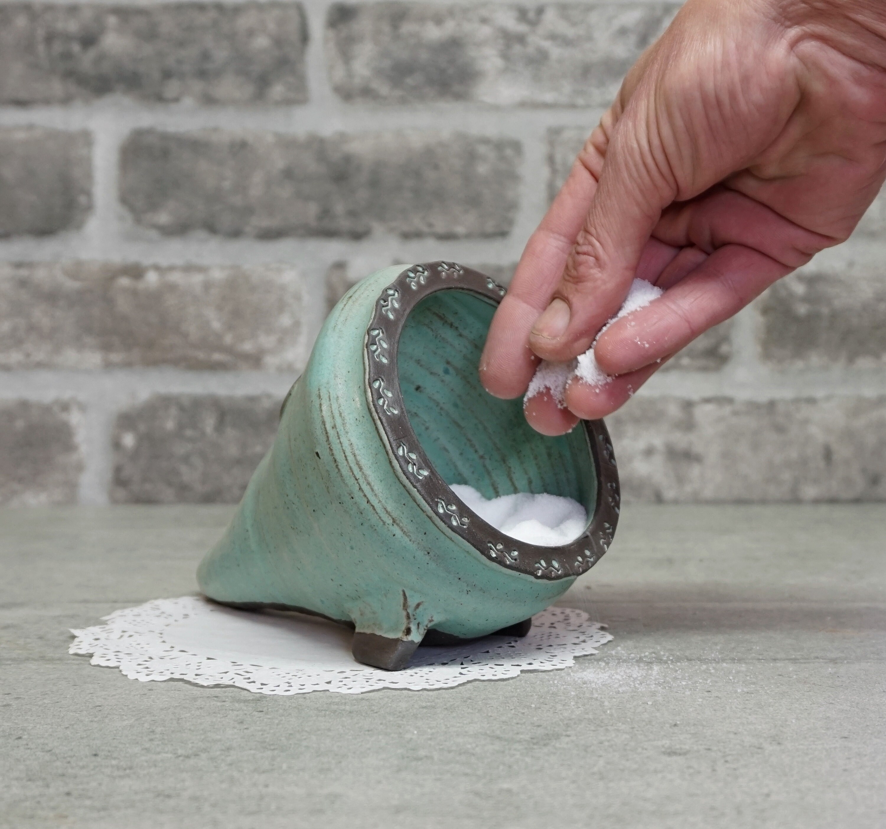 Ceramic Seashell Seashell Pottery Coarse Salt Cellar - Etsy