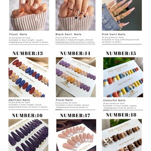 BUY 3 GET 1 FREE Painted Press on Nails Nail Bundle Long - Etsy