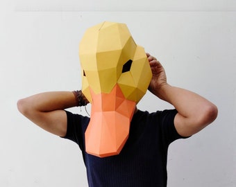 Duck Mask Printable Halloween Costume Bird Party Easter Duckling Animal ...