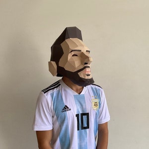 MESSI MASK PAPERCRAFT Diy - Etsy