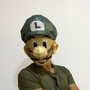 LUIGI, MARIO BROS Mask - Etsy