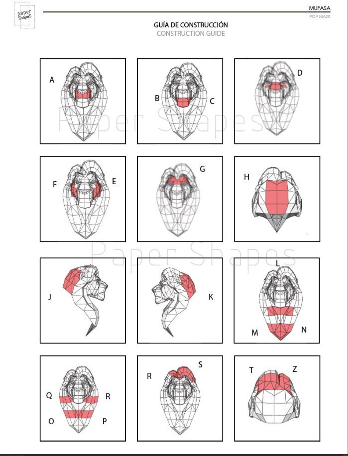 MUFASA LION KING Mask - Etsy