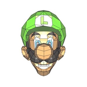 LUIGI, MARIO BROS Mask - Etsy