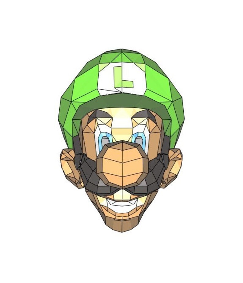 LUIGI MARIO BROS Mask - Etsy