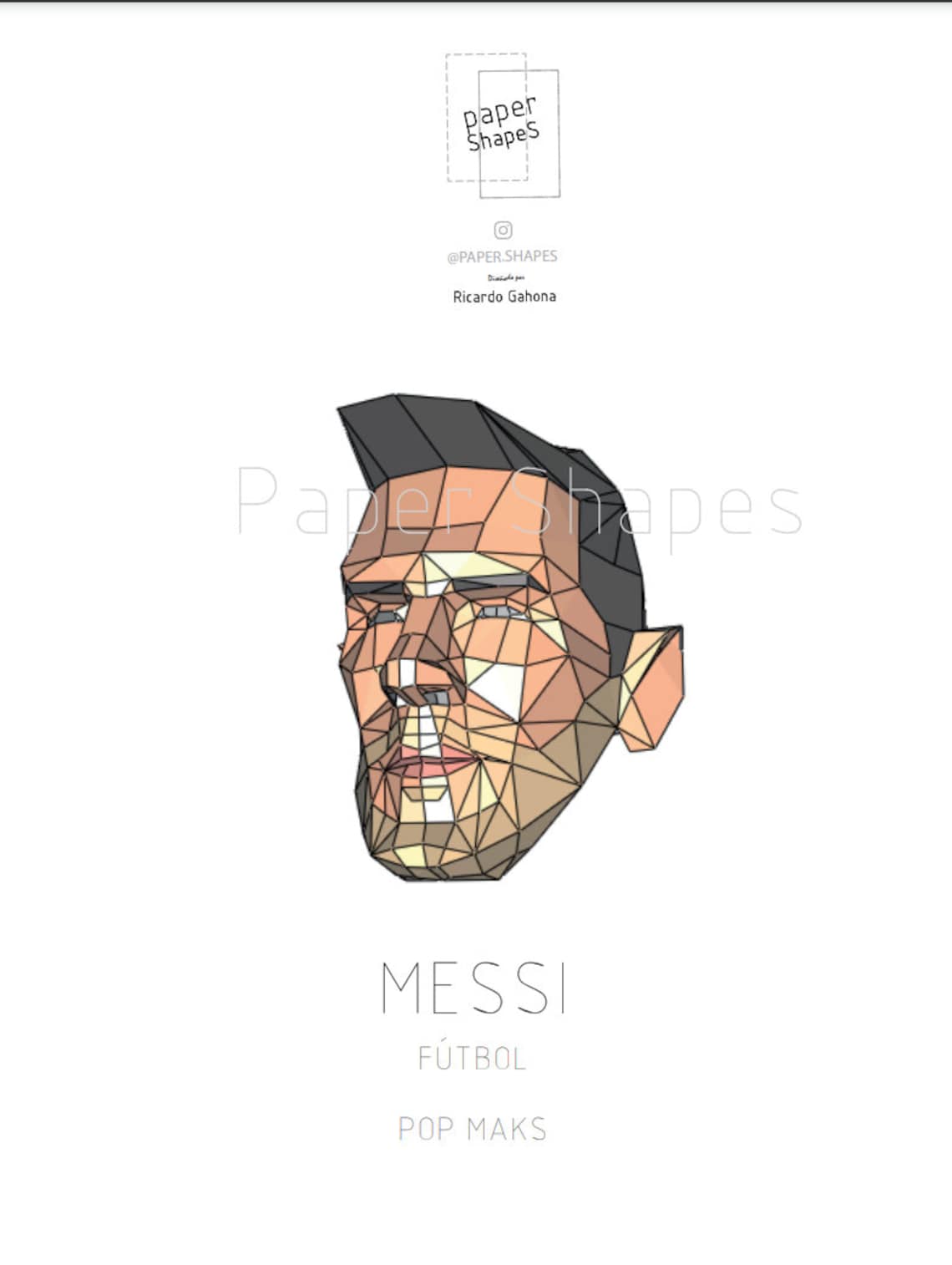 MESSI MASK PAPERCRAFT Diy - Etsy