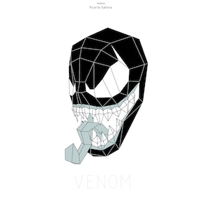 VENOM MASK DIY lowpoly papercraft - Etsy México