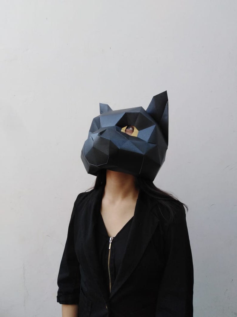 HALLOWEEN CAT MASK Diy | Etsy