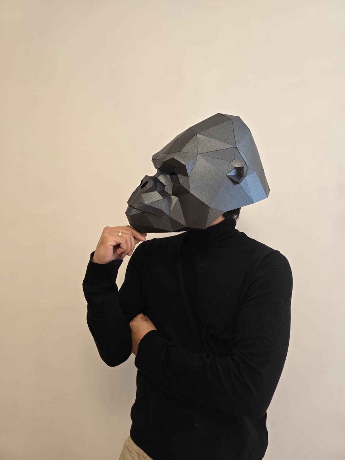 GORILLA MASK PAPERCRAFT Diy Halloween - Etsy