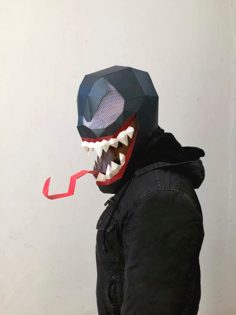 VENOM MASK DIY lowpoly papercraft - Etsy España
