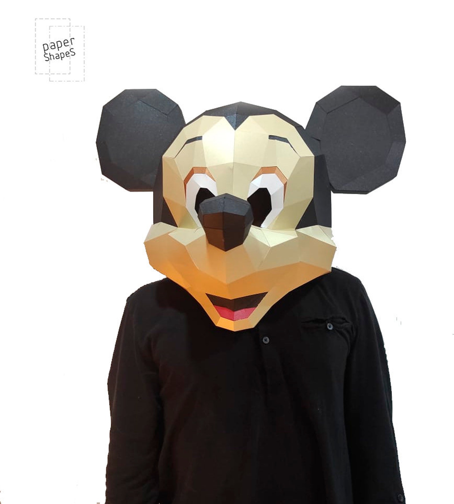 MICKEY MOUSE MASK diy papercraft | Etsy España