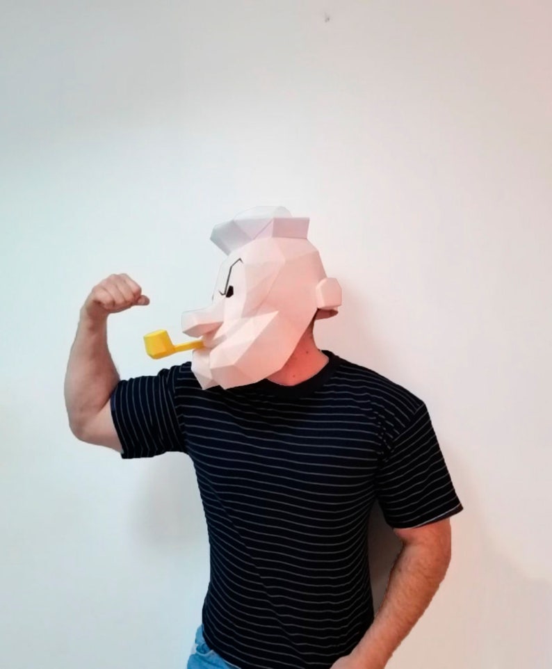 POPEYE the SAILOR MAN/ diy mask | Etsy
