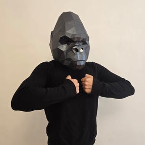 GORILLA MASK PAPERCRAFT Diy Halloween - Etsy