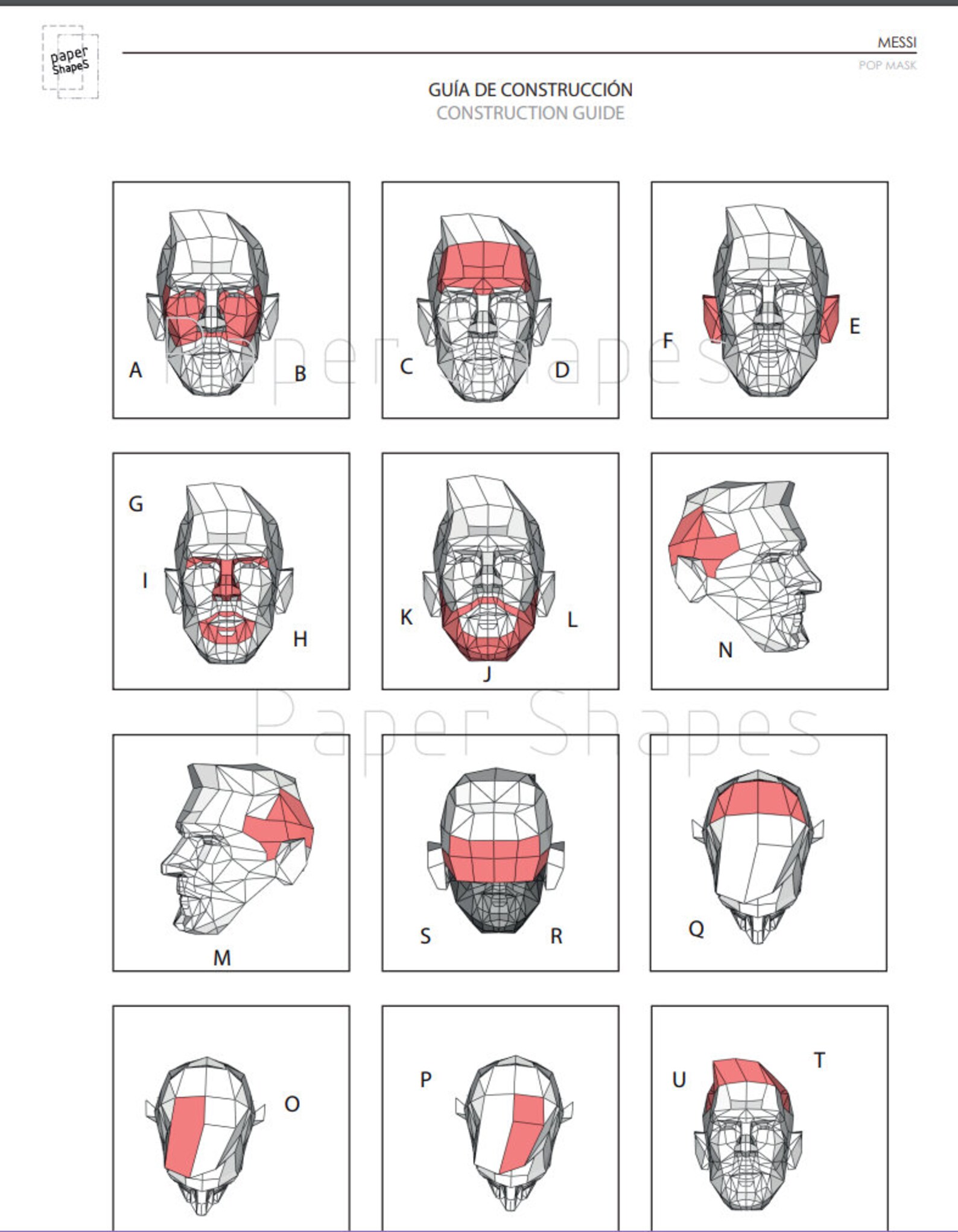 MESSI MASK PAPERCRAFT Diy - Etsy