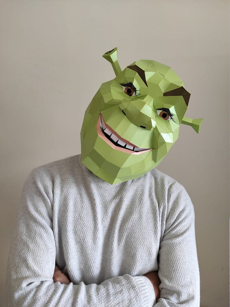 SHREK MASK Diy - Etsy