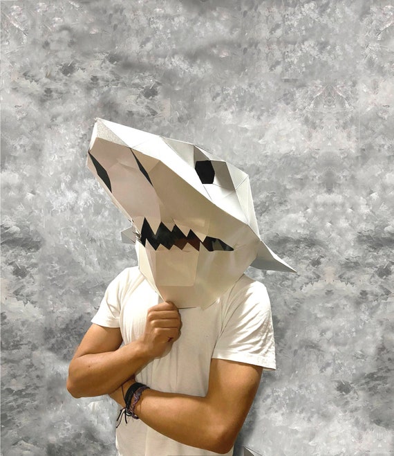 SHARK MASK DIY - Etsy