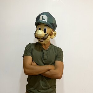 LUIGI, MARIO BROS Mask - Etsy