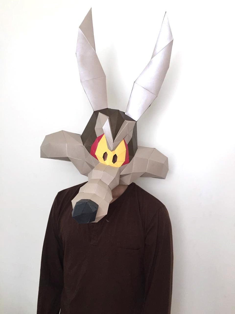 WILE E COYOTE/ DIY Looney Tunes Mask - Etsy UK