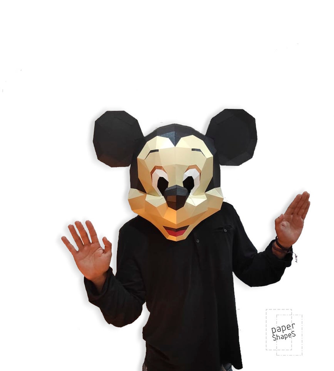 MICKEY MOUSE MASK diy papercraft | Etsy España